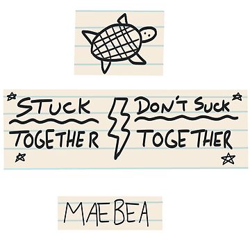 "Mae and Bea Journal sticker pack" Sticker for Sale by againaweasel ...