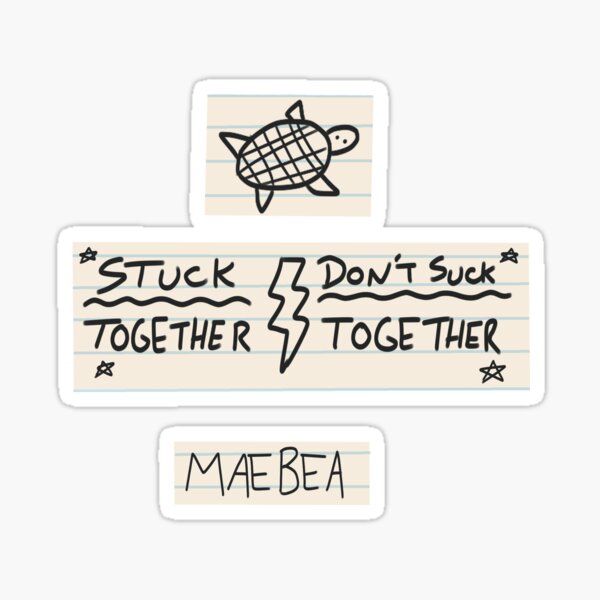 "Mae and Bea Journal sticker pack" Sticker for Sale by againaweasel ...