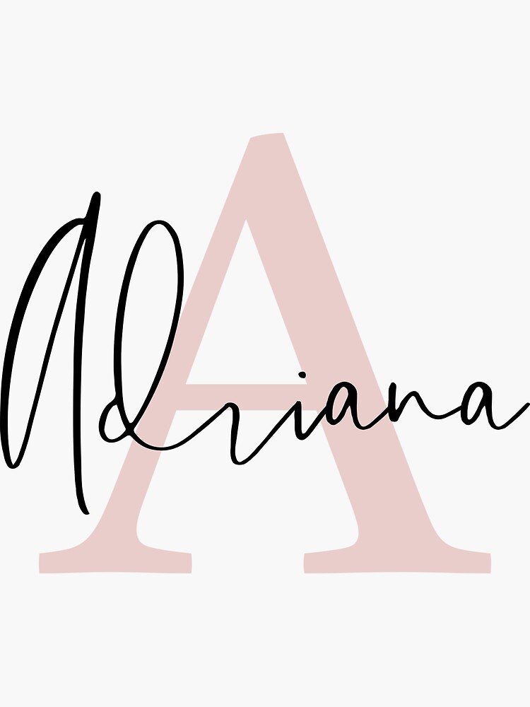 "Adriana - Custom name on black cursive font " Sticker for Sale by ...