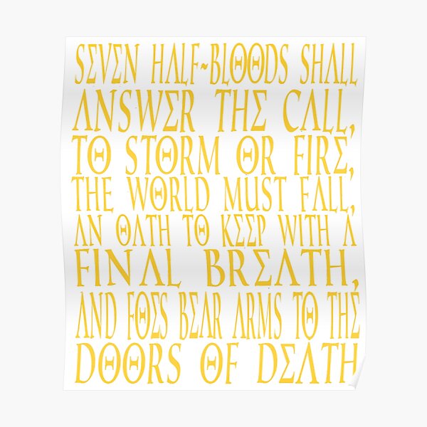 "The Seven Prophecy" Poster for Sale by Emma1706 | Redbubble