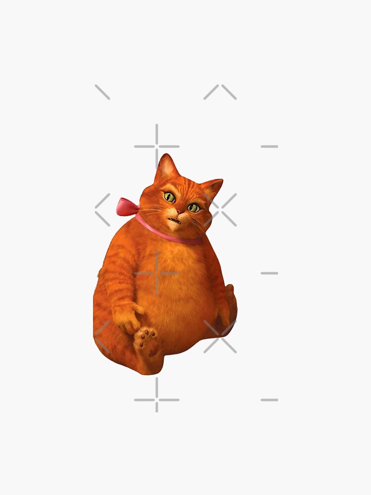 "Fat Puss in Boots from Shrek " Sticker for Sale by Collage-cake ...