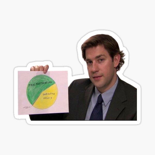 "Jim Halpert - The Office." Sticker for Sale by Meraki-lavi | Redbubble