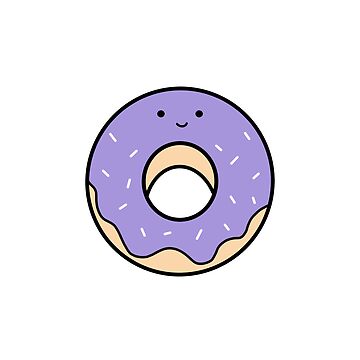 "Smiling Doughnut" Sticker for Sale by studiosuzy | Redbubble