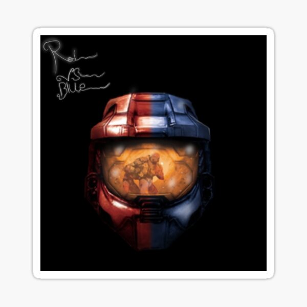 "Red Vs Blue x Daft Punk (Random Access Memories cover)" Sticker for ...