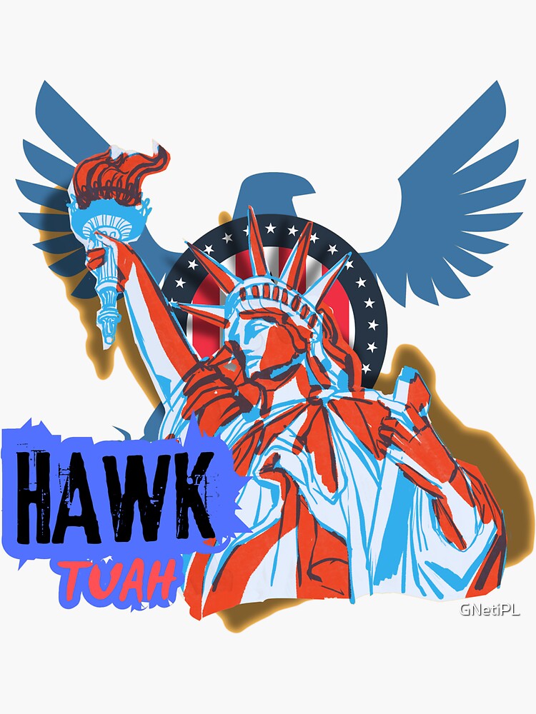 "Hawk Tuah Meme" Sticker for Sale by GNetiPL | Redbubble