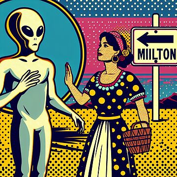 "Milton X Alien" Sticker for Sale by humanalien | Redbubble