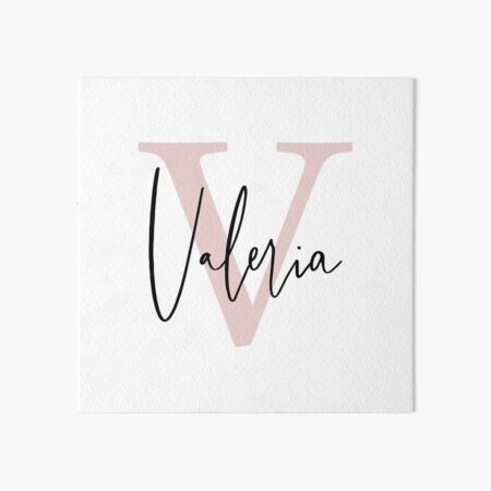 "Valeria - Custom name on black cursive font " Art Board Print for Sale ...
