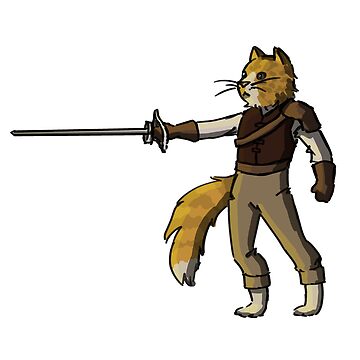 "Sword Kitty" Sticker for Sale by nimmmmbleh | Redbubble