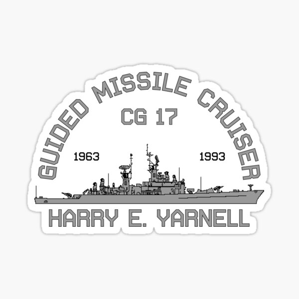 "USS HARRY E. YARNELL" Sticker for Sale by Pangek | Redbubble