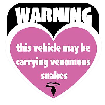 "Snake warning sign" Sticker for Sale by Franken-Fish | Redbubble