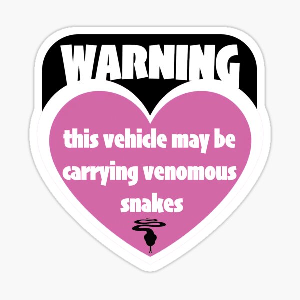 "Snake warning sign" Sticker for Sale by Franken-Fish | Redbubble