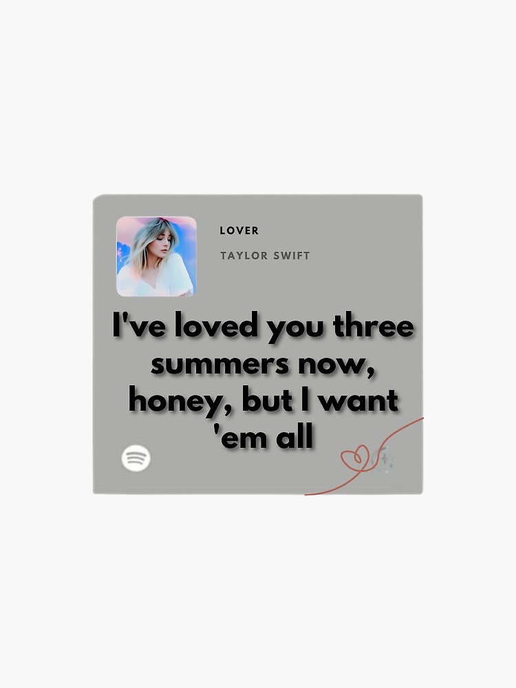 "Spotify Lover lyrics" Sticker for Sale by AbyssOasis | Redbubble
