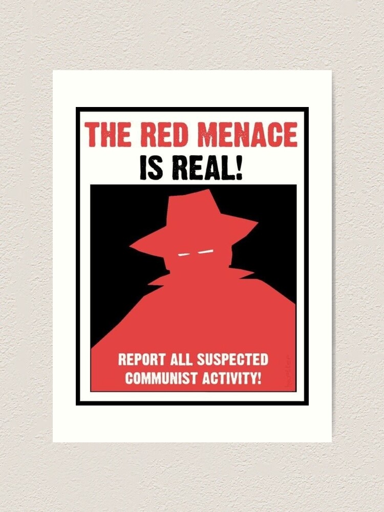 "The Red Menace Propaganda Poster" Art Print for Sale by Britkek ...