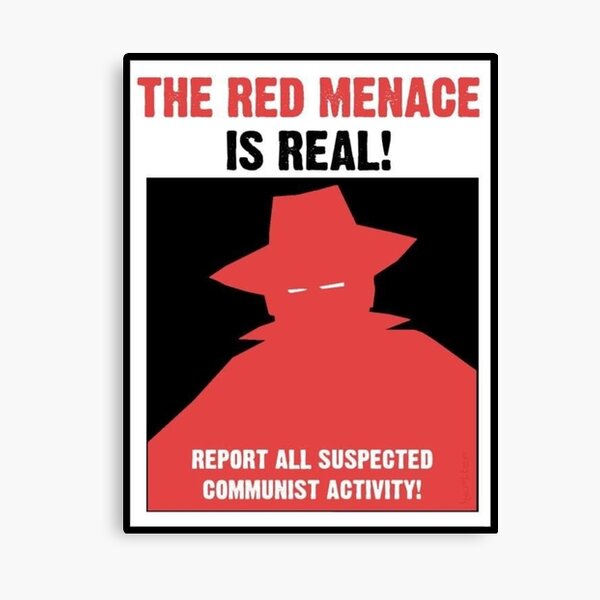 "The Red Menace Propaganda Poster" Canvas Print for Sale by Britkek ...