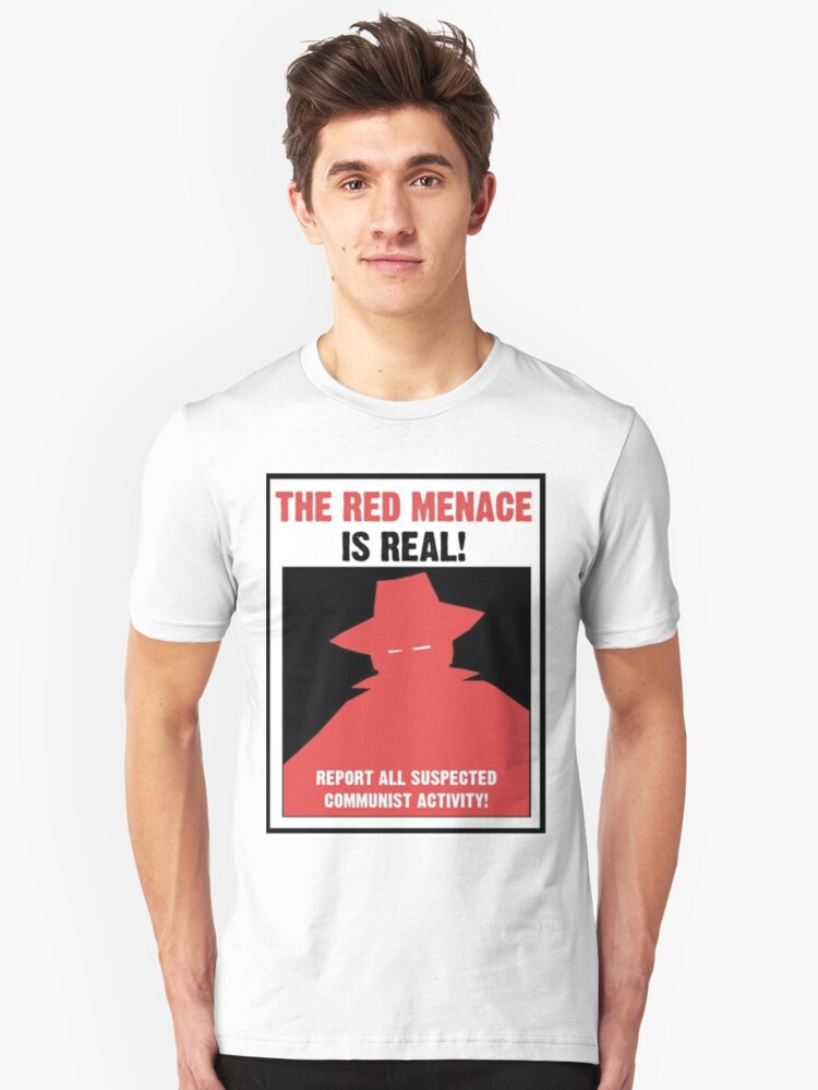 "The Red Menace Propaganda Poster" T-shirt by Britkek | Redbubble