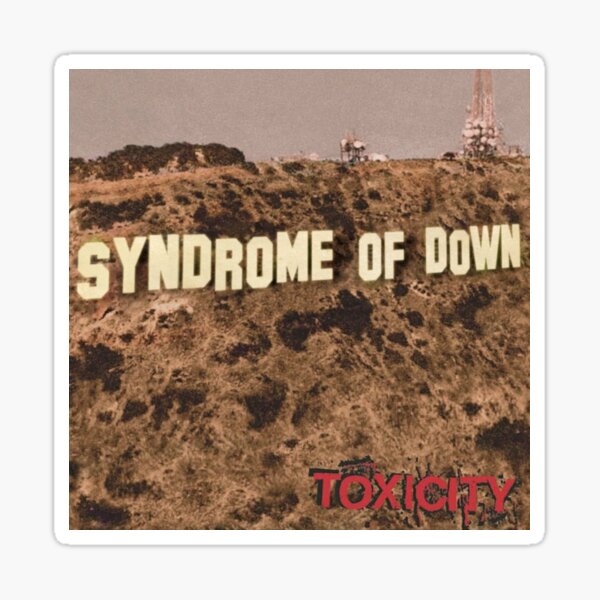 "Syndrome of Down - SOAD parody" Sticker for Sale by Dargiula | Redbubble