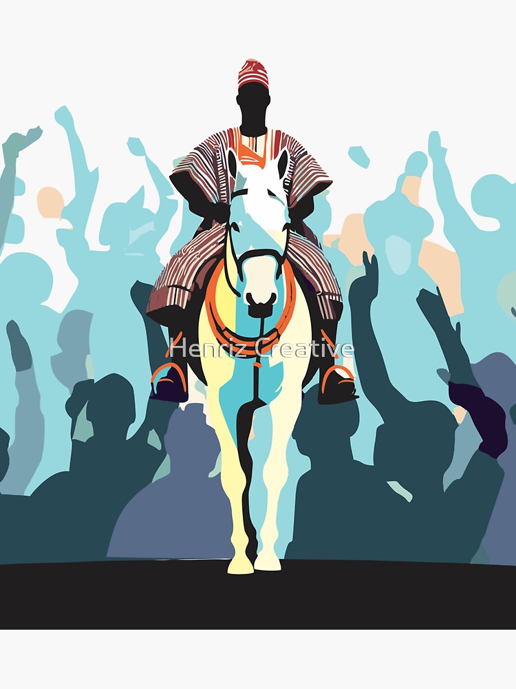 "African Ojude Oba Festival Art" Sticker for Sale by Henry Nwachukwu ...