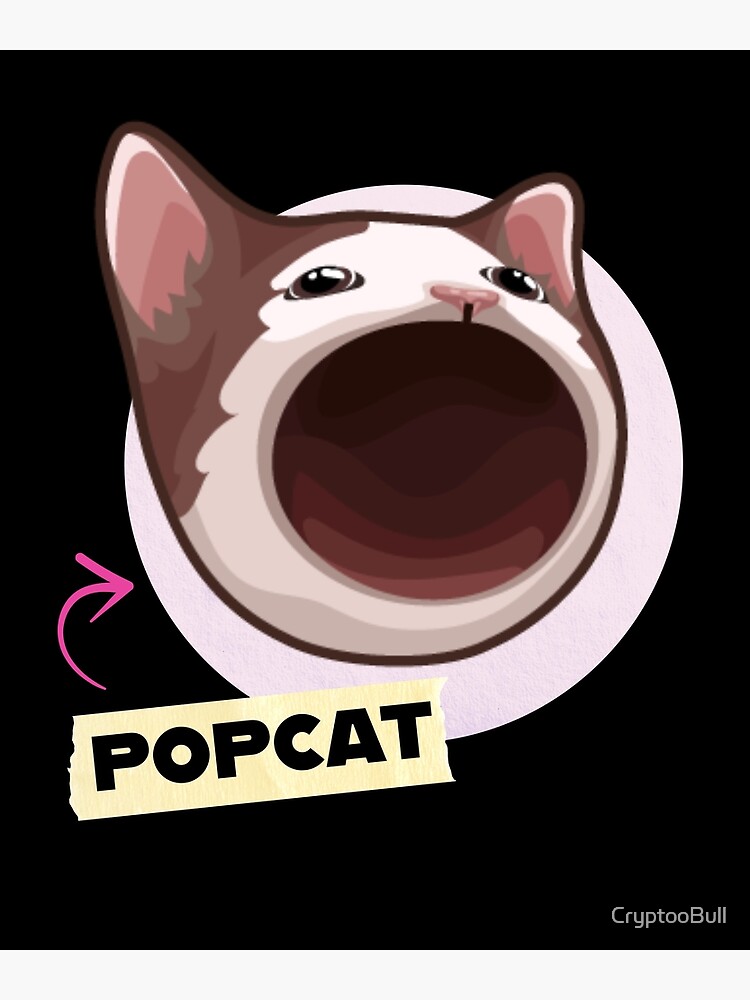 "Pop Cat Meme Coin " Poster for Sale by CryptooBull | Redbubble
