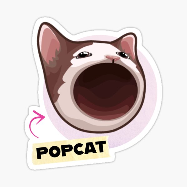 "Pop Cat Meme Coin " Sticker for Sale by CryptooBull | Redbubble