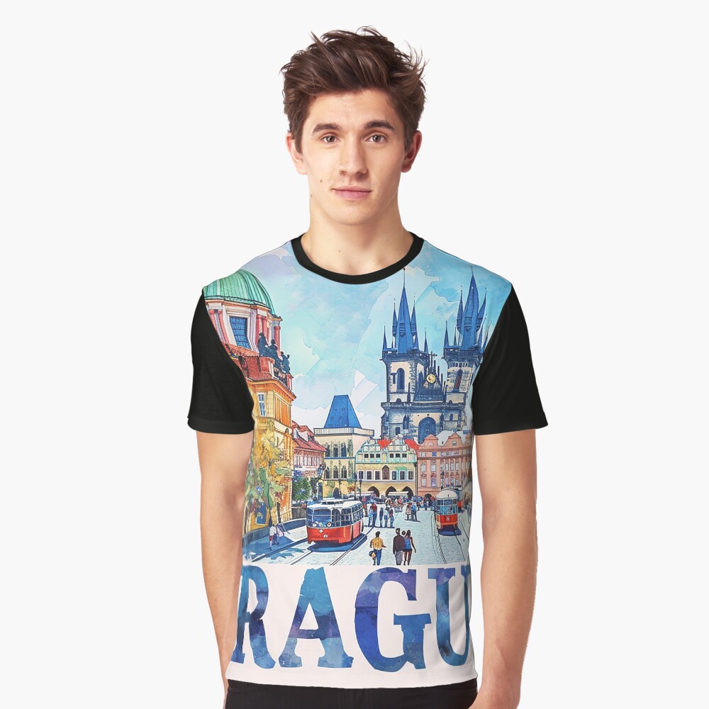 "Prague Print Prague Vector Art " Sticker for Sale by nomiraclehere ...