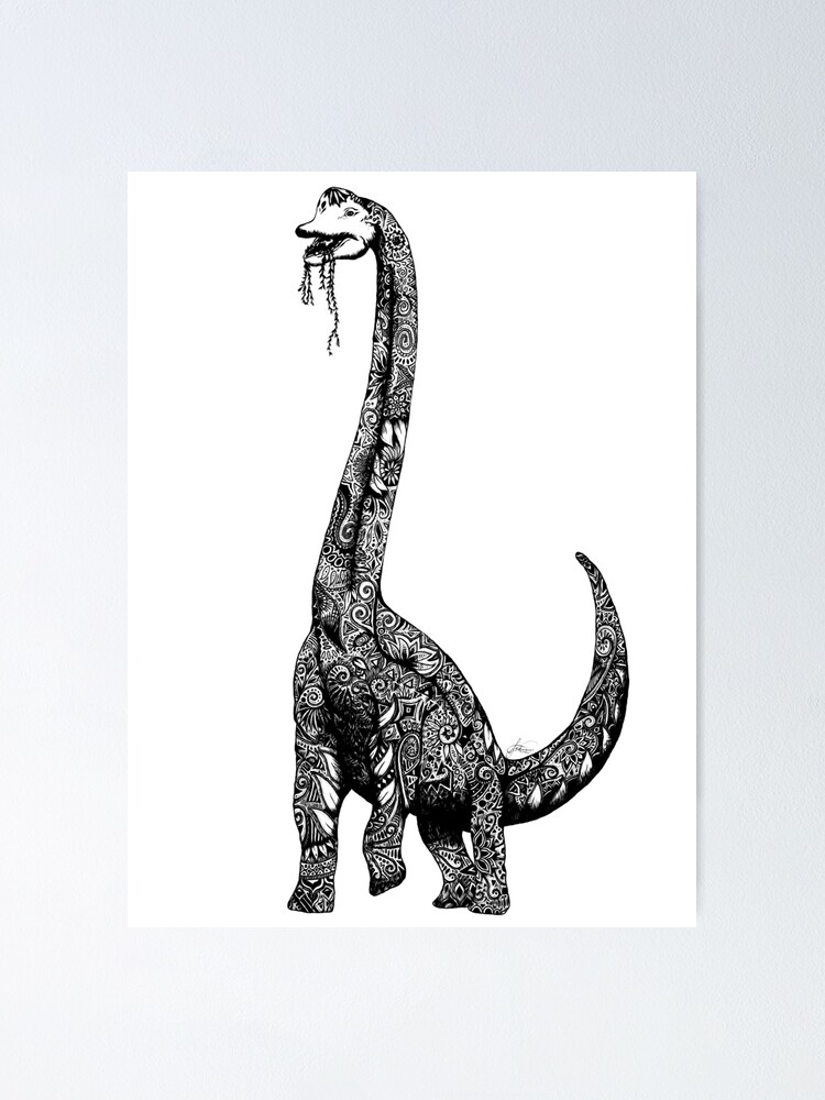 "The Henna Dinosaur" Poster by JStuartArt | Redbubble