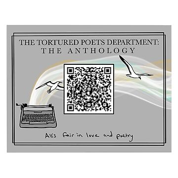" Taylor Swift TTPD The Anthology Spotify QR Code " Sticker for Sale by ...