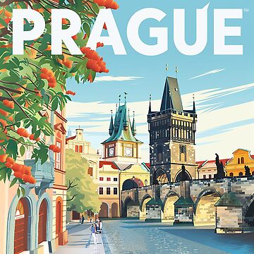"Prague Print Prague Vector Art " Sticker for Sale by nomiraclehere ...