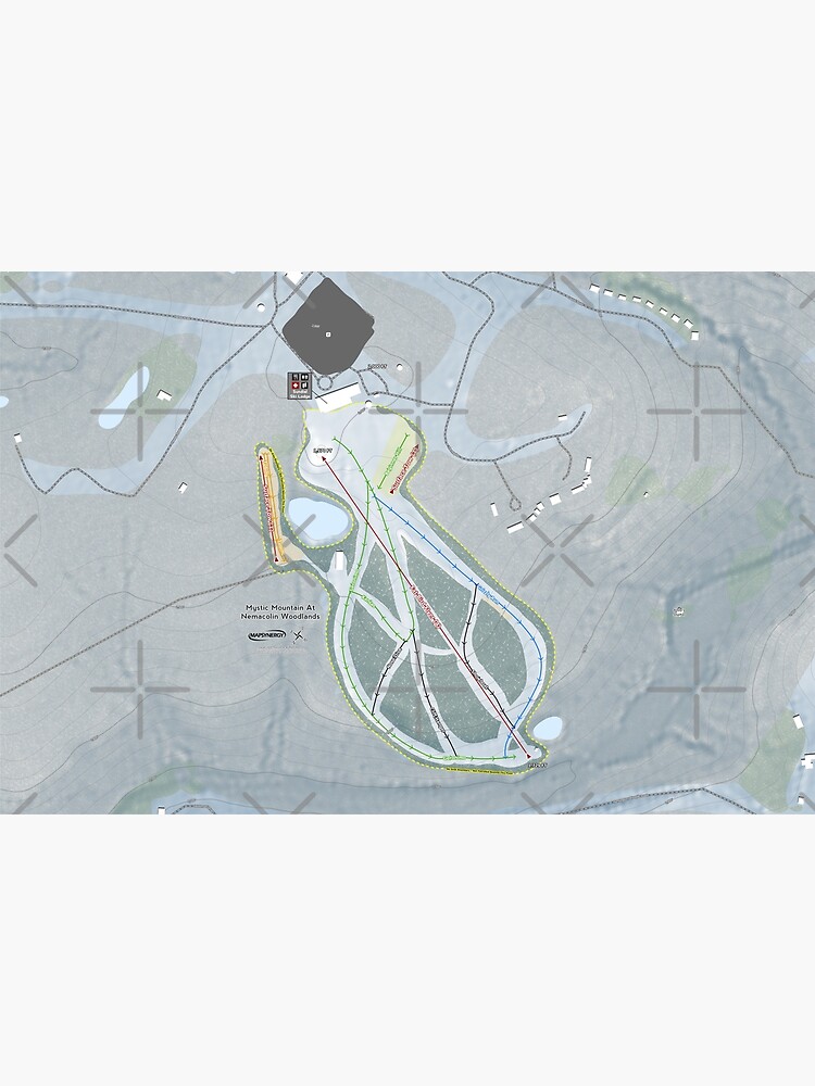 "Mystic Mountain at Nemacolin Resort Trail Map" Poster for Sale by ...