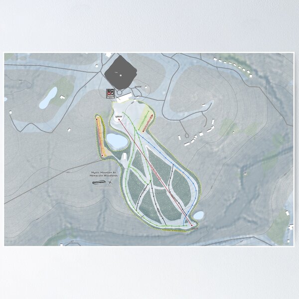 "Mystic Mountain at Nemacolin Resort Trail Map" Poster for Sale by ...