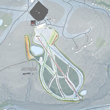"Mystic Mountain at Nemacolin Resort Trail Map" Poster for Sale by ...
