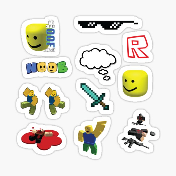 "Roblox Noob Memes Sticker Pack" Sticker for Sale by DesignPorn | Redbubble