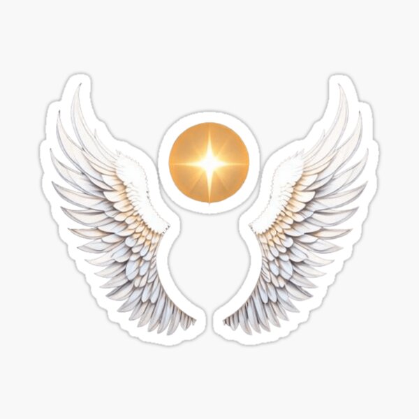 "Angel Wings And Halo" Sticker for Sale by Dubs1300 | Redbubble