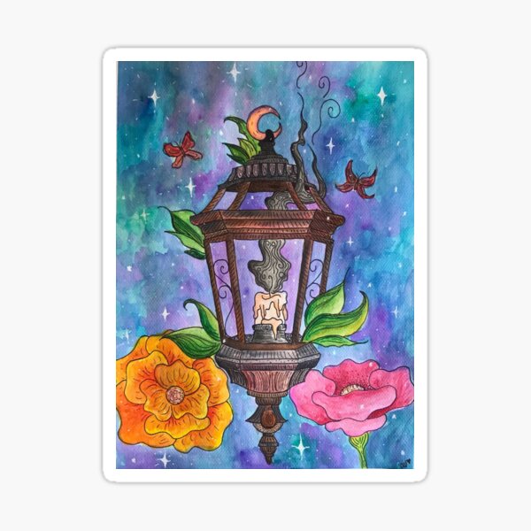 "Summer Lantern" Sticker for Sale by WhimsyWayCrafts | Redbubble