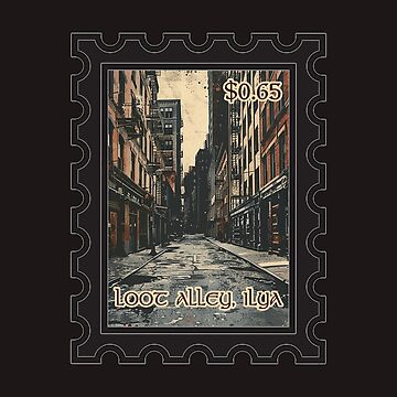 "Loot Alley Vintage Stamp" Sticker for Sale by Celticrose721 | Redbubble