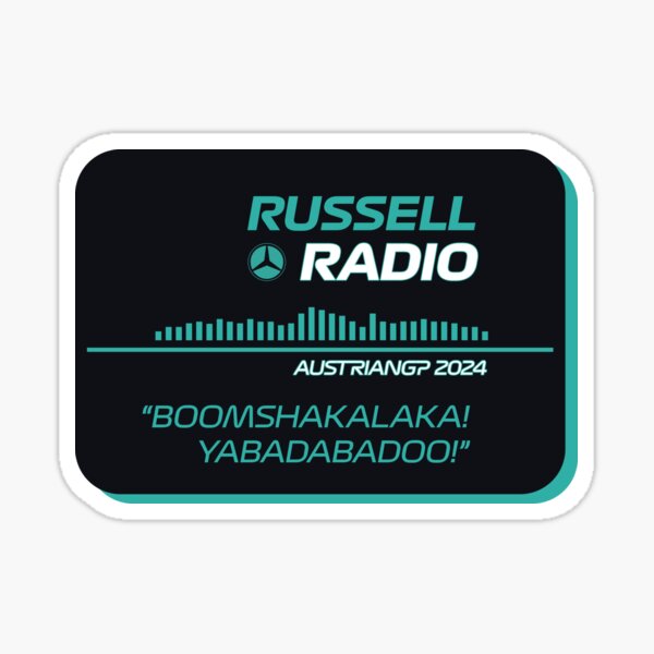 "Russel radio AustrianGP f1" Sticker for Sale by ilustralima | Redbubble