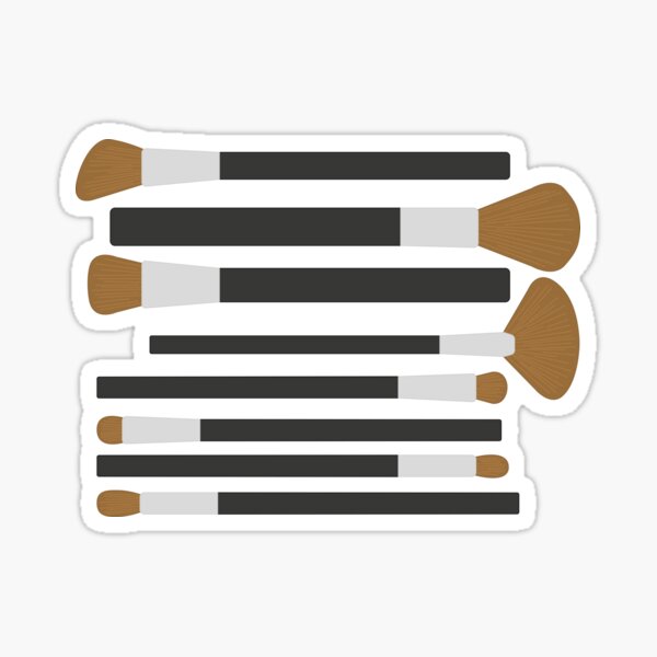 Makeup Brushes Stickers | Redbubble