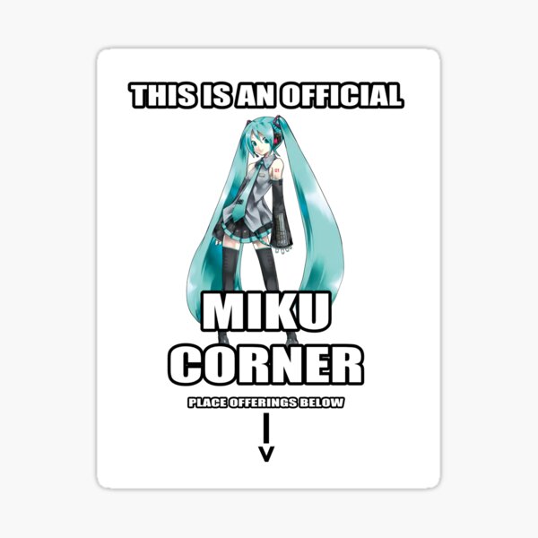 "Miku Corner" Sticker for Sale by GourmetPixels | Redbubble