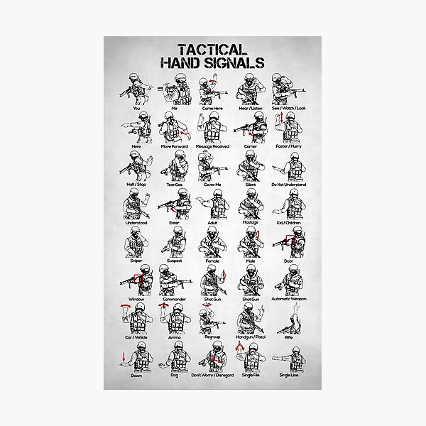 "Tactical Hand Signals" Photographic Print by innasoyturk | Redbubble