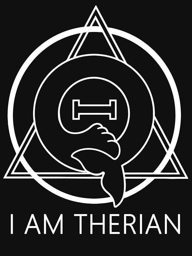 "PD (ytb) Theta-Delta Therian Symbol WHITE "I AM THERIAN"" T-shirt for ...