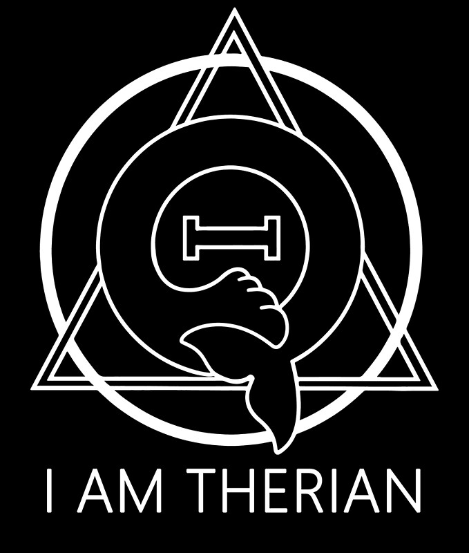 "PD (ytb) Theta-Delta Therian Symbol WHITE "I AM THERIAN"" by PD ...