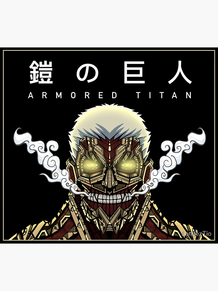 "mecha armored titan rainer braun attack on titan" Sticker for Sale by ...