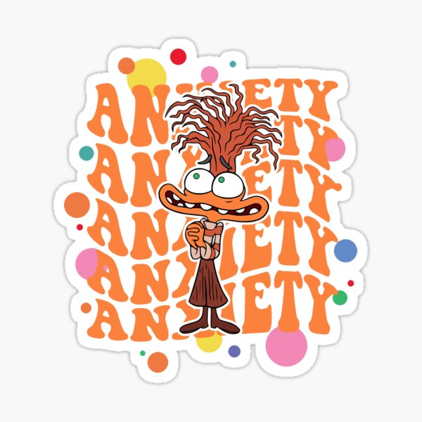 "Anxiety Inside Out Emotions" Sticker for Sale by uhcaxaval | Redbubble