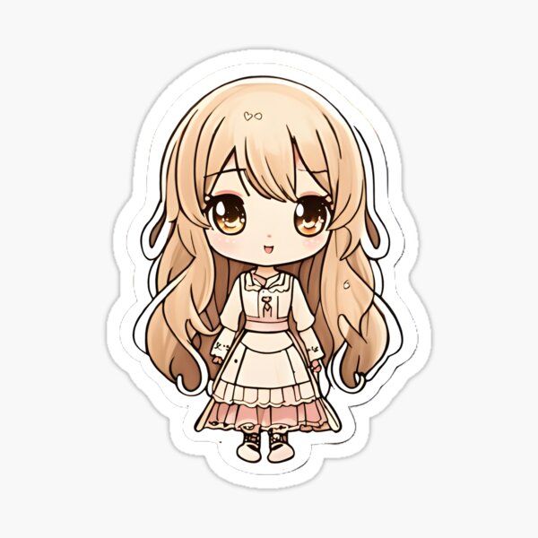 "Chibi Chef Girl - Cute Anime-Inspired Art" Sticker for Sale by ...