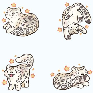 "snow leopard pack" Sticker for Sale by Artofmayara | Redbubble