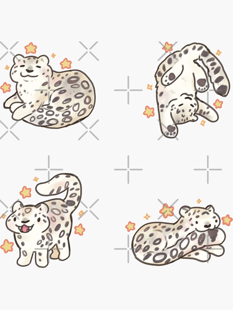 "snow leopard pack" Sticker for Sale by Artofmayara | Redbubble