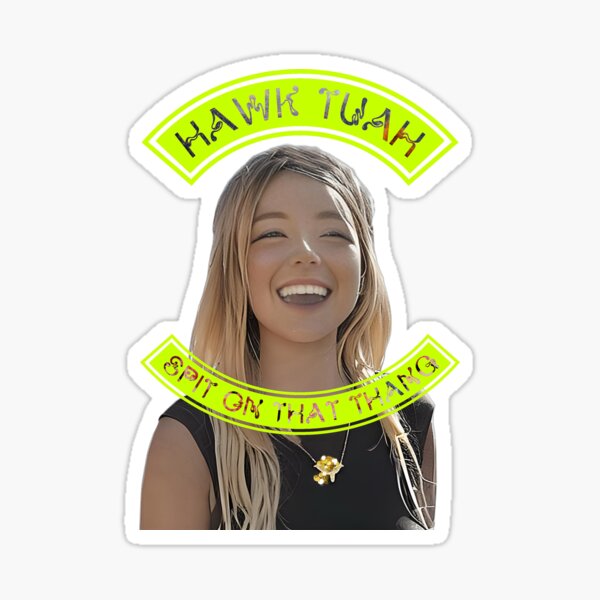 "Hawk Tuah meme" Sticker for Sale by Naim Halawi | Redbubble