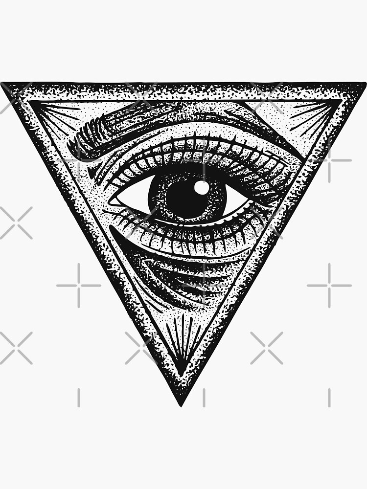 "Evil Eye Triangle " Sticker by Night-Sky-Art | Redbubble