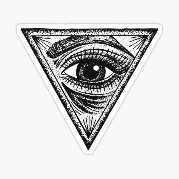 "Evil Eye Triangle " Sticker by Night-Sky-Art | Redbubble