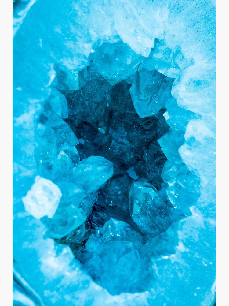 "Turquoise Blue Agate Crystal, Geode" Art Print for Sale by ...
