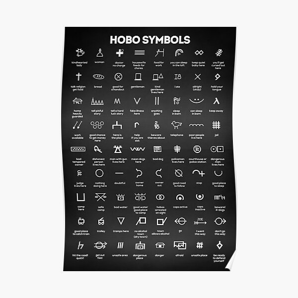 "Hobo Signs" Poster for Sale by innasoyturk | Redbubble